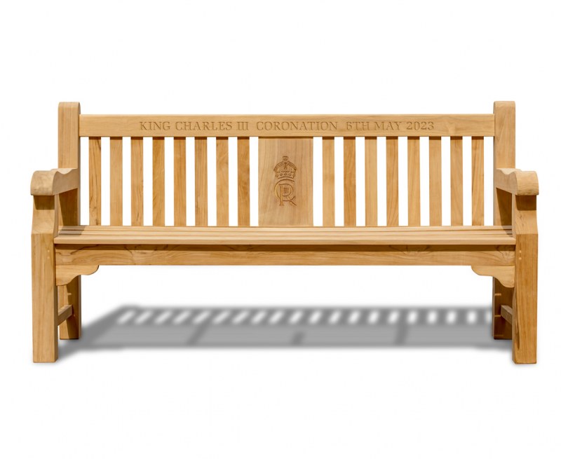 Balmoral Teak King Charles III Coronation Bench - 1.8m