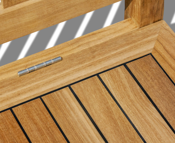 Windsor Teak Storage Bench - 1.2m