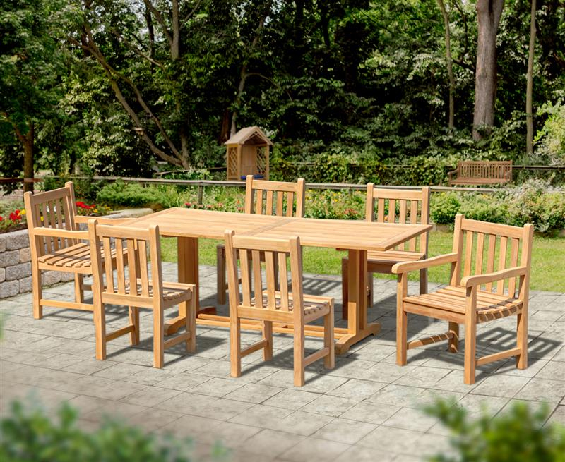 Belgrave 2m Table, 2 Windsor Armchairs and 4 Windsor Chairs