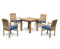 Balmoral 4 Seater Garden Table and Stacking Chairs Set