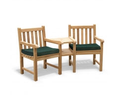 Windsor Teak Companion Seat, Jack and Jill Bench