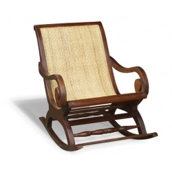 Capri Rattan & Teak Plantation Rocking Chair