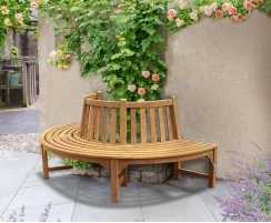Teak Tree Seats | Tree Benches | Circular Tree Bench | Half Tree Seat