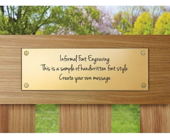 Engraved Memorial Plaque, Commemorative Bench Plaque